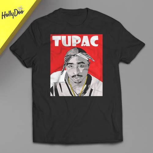 Jual Kaos Rapper 2Pac Tupac Amaru Shakur Art Photo T-Shirt - Kota ...
