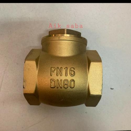 Jual swing check valve brass 1" inch / check valve Pn16 kuningan ...