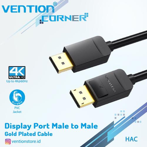 Jual VENTION Kabel Display Port 4K Resolution Male to Male Gold Plated ...
