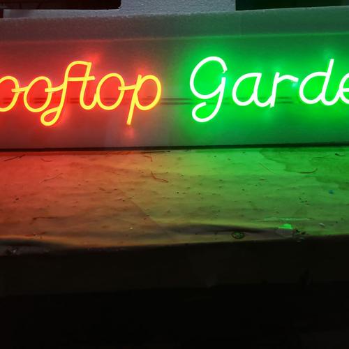 Jual Lampu LED Neon Text Tulisan Rooftop Garden pesanan kak Hafizh ...