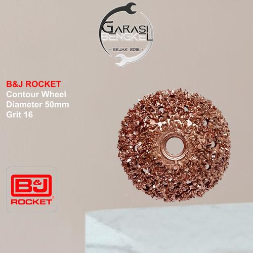 Jual B&J Rocket Contour Wheel 50mm Dome Rasp Amplas Ban Grit 16 ...