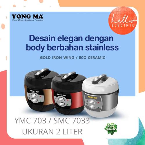 Jual YONG MA YMC 703 / SMC 7033 RICE COOKER 2L MANUAL - Gold/ Emas ...