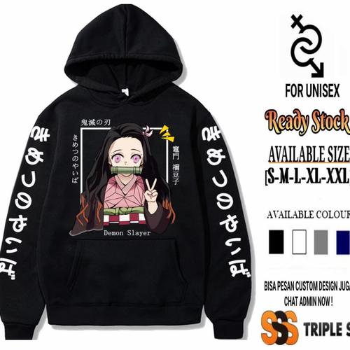Jual HOODIE JUMPER ANIME DEMON SLAYER NEW SEASON 2021 NEZUKO KAMADO ...