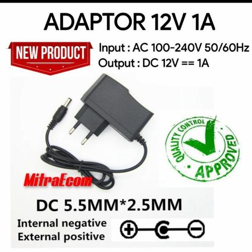 Jual ADAPTOR ADAPTER STB CCTV ROUTER MODEM 12V 1A POWER SUPPLY ( MURNI ...