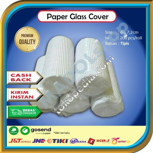 Jual Tutup Tatakan Gelas Kertas Paper Glass Lid Cover Model Gerigi ...