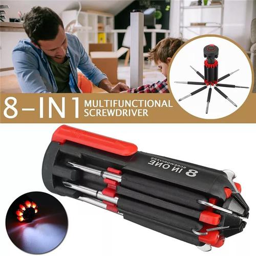 Jual Set Obeng 8 in 1 Multi Screwdriver Tools - Obeng Senter ...