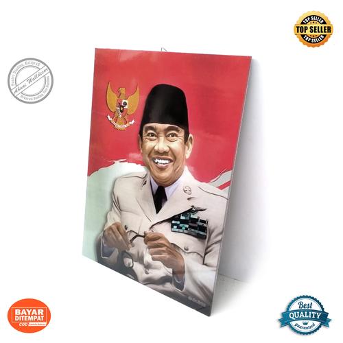 Jual Gambar Poster Ir Sukarno Plus Bingkai Photoblok Ukuran Besar - Kab ...