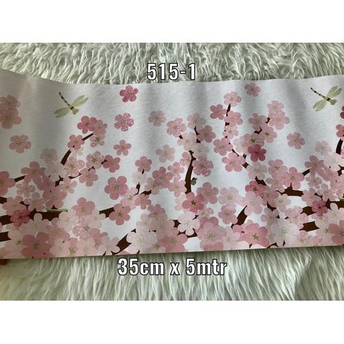 Jual Wallpaper Dinding Border List Motif Bunga Sakura Pink Minimalis ...