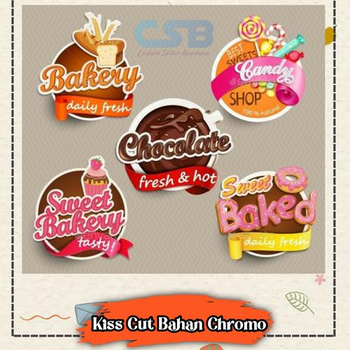 Jual Cetak Stiker Sticker kiss cut label makanan olshop bahan chromo ...