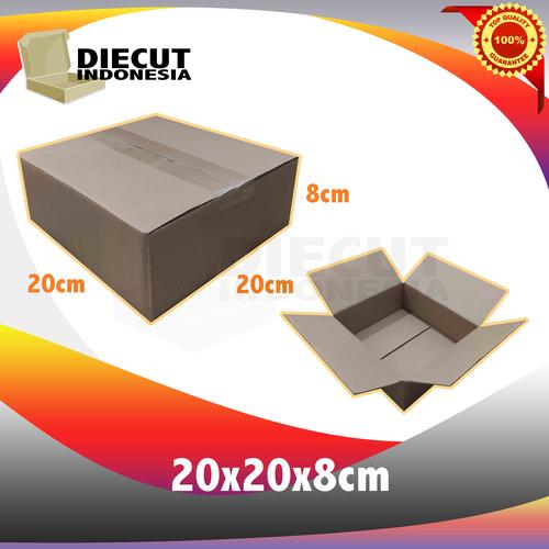 Jual Box 20x20x8 cm kardus kotak baru packing packaging polos sheet ...