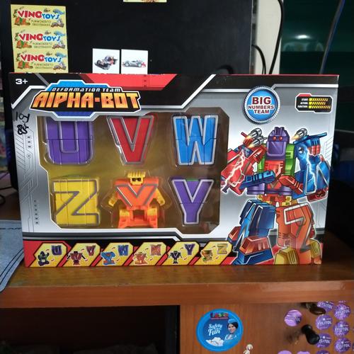 Jual robot huruf alpha bot alphabet set 6 pcs bisa digabung - 01234 ...