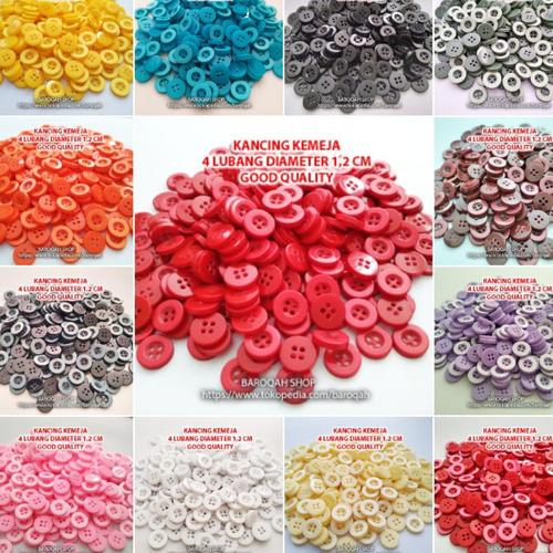 Jual Kancing Baju Kemeja Tebal 11mm 2 Dua Warna 4 Lubang Per Gross ...