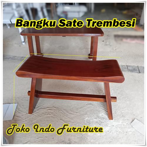 Jual bangku cafe/resto minimalis panjang 100 cm kayu trembesi harga ...