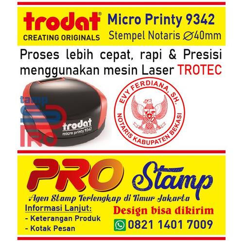 Jual Stempel Notaris Trodat Micro Printy 9342 / diameter 40mm - Kab ...