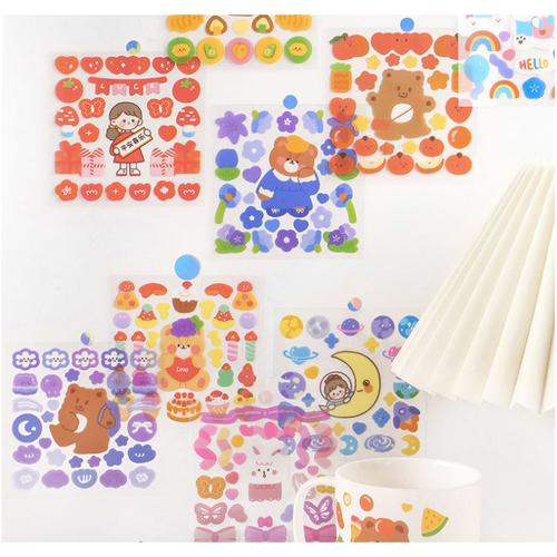 Jual PET Cute Bear Bunny Deco Stickers Stiker Beruang Kelinci Bujo ...