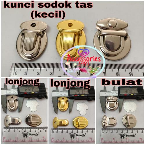 Jual [1pcs] kunci sodok tas / kunci tas sodok besi kecil - Nikel ...