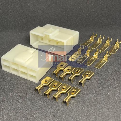Jual Socket Motor 8 Pin Besar / Soket Konektor Kabel 8 Pin + Skun (Set ...
