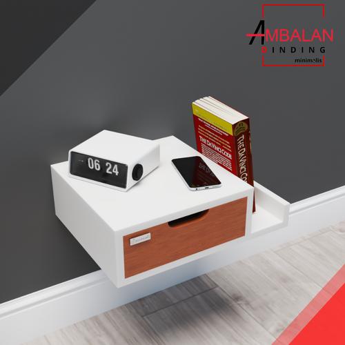 Jual Rak Dinding Minimalis Ambalan Laci Tempel Melayang FLoating Drawer ...