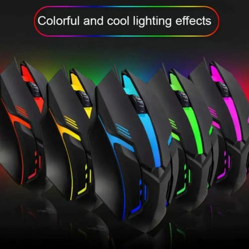 Jual mouse gaming kabel usb led rgb lampu game online ergonomis silent ...