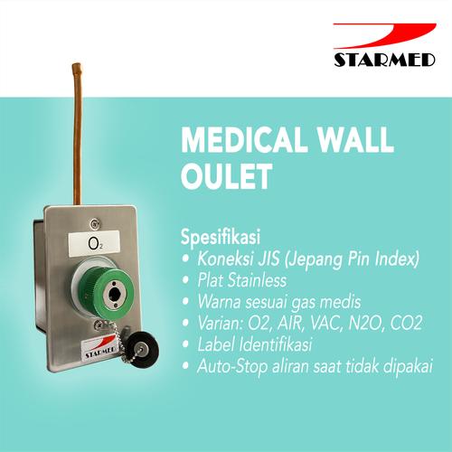 Jual STARMED Medical Wall Outlet JIS Jepang - Kotak Stainless - Oxygen ...