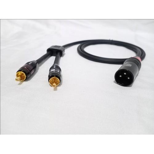Jual KABEL CANON XLR MALE KE RCA 2 CABANG JACK BLACK 1-3 METER ...