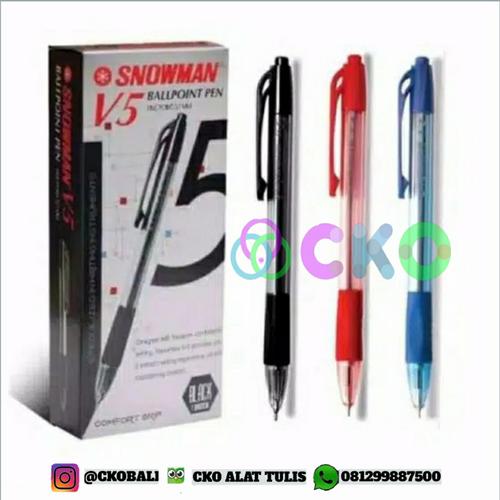 Jual Bulpen/pulpen Snowman V-5 ori - Hitam - Kota Denpasar - CKO ALAT ...