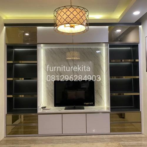Jual backdrop tv minimalis HPL P200 x L45 x T210cm - Jakarta Selatan ...
