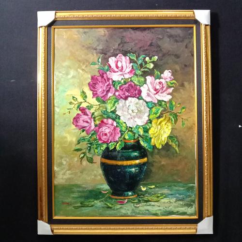 Jual lukisan bunga+frame - Kab. Bandung - Aliff art | Tokopedia