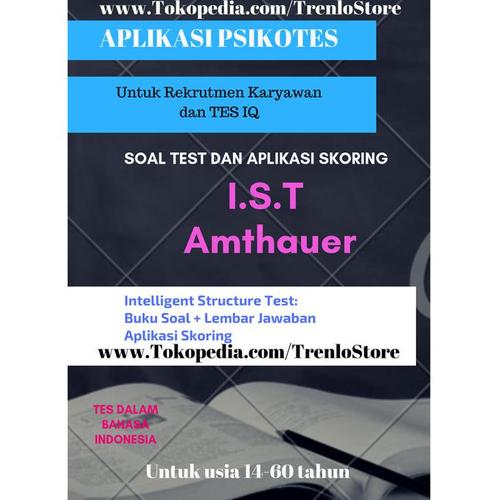 Jual Paket Alat Tes Psikologi IST dan Aplikasi Skoring iST untuk Tes IQ ...
