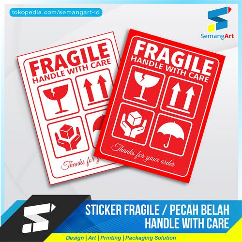 Jual Sticker Stiker Fragile Packaging Ol Shop Barang Pecah Belah ...
