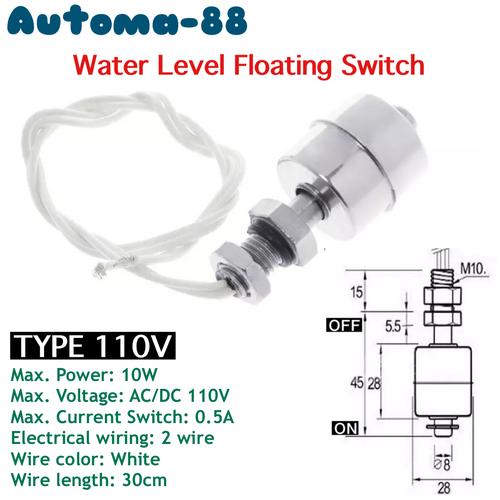 Jual Water level sensor air horizontal 45mm float switch stainless ...