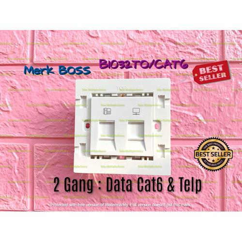 Jual BOSS SOCKET/OUTLET B1032TO/CAT6 + TELP-2 GANG - Kab. Tangerang ...