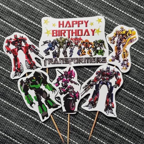 Jual SK Transformers Birthday Cake Topper 1 set isi 6 pc - Kota ...