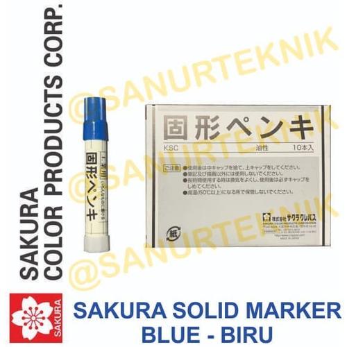 Jual SAKURA Steel Marker/ Spidol Besi Baja BIRU - BLUE (PER DOS 120 PC ...