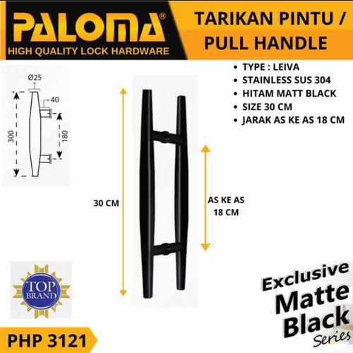 Jual PALOMA PHP 3121 PULL HANDLE GAGANG TARIKAN PINTU 30 CM STAINLESS ...
