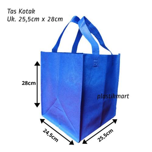 Jual Tas Handle Box / Tas Kue /Tas spunbond / Tas nasi kotak Uk.25,5x28 - Maroon - Jakarta Barat ...