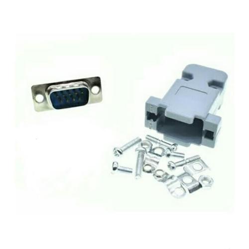 Jual Konektor Serial DB9 9pin male/female DB9 RS232 + Cover dan baut ...