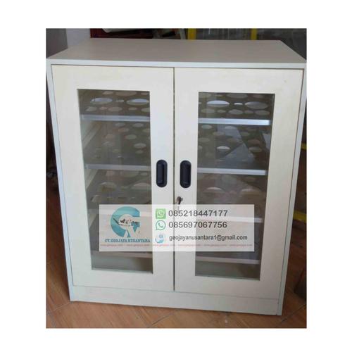 Jual Head Lemari Glassware / Lemari botol laboratorium on the table ...