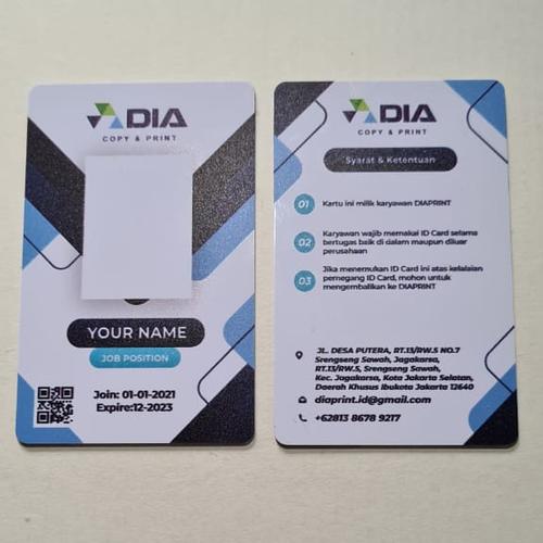 Jual CETAK/PRINT ID CARD/NAME TAG CUSTOM PRINT UV-TIMBUL-FULL COLOR-MURAH - 1 SISI - Jakarta ...
