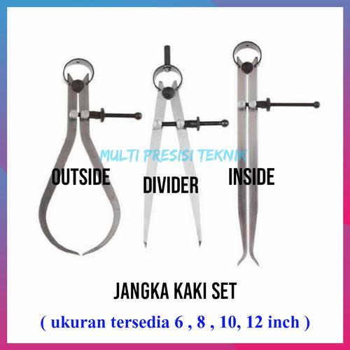 Jual Jangka set divider inside outside | jangka kaki set 6 8 10 12 inch ...