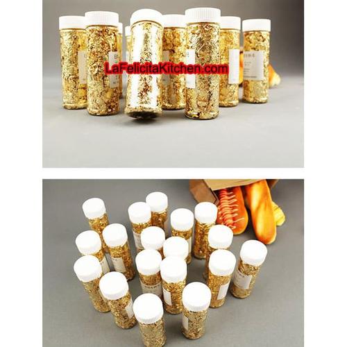 Jual JUMBO EDIBLE GOLD SHEET LEAF PAPER KERTAS BOTOL KUE FOOD FONDANT ...