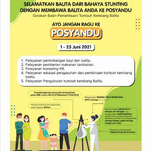 Jual Poster Posyandu / Poster Kesehatan Cegah Stunting (Laminating ...