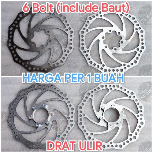 Jual Piringan Cakram Rotor DISC Sepeda 160mm (MODEL DRAT / BAUT) - 6 ...
