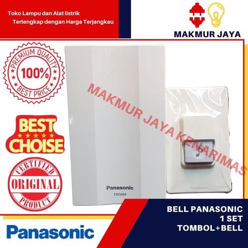 Jual Door bell panasonic + Tombol bell Panasonic 1 set/ Bell kabel ...