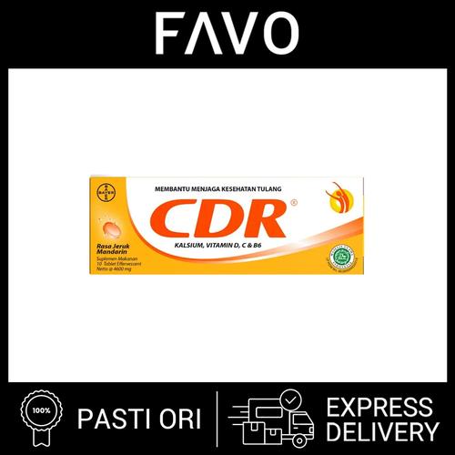 Jual Suplemen Multivitamin - CDR Kalsium Rasa Jeruk - 10 Tablet ...