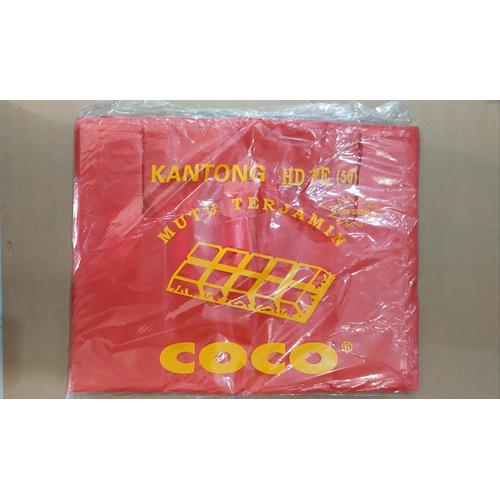 Jual Kantong Plastik Kresek HD PE COCO Merah TEBAL 0.4 mic Uk 50 - 1 Kg ...