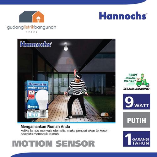 Jual Lampu Led Motion Sensor/Sensor Gerak Hannochs 9 Watt Putih - 5 ...