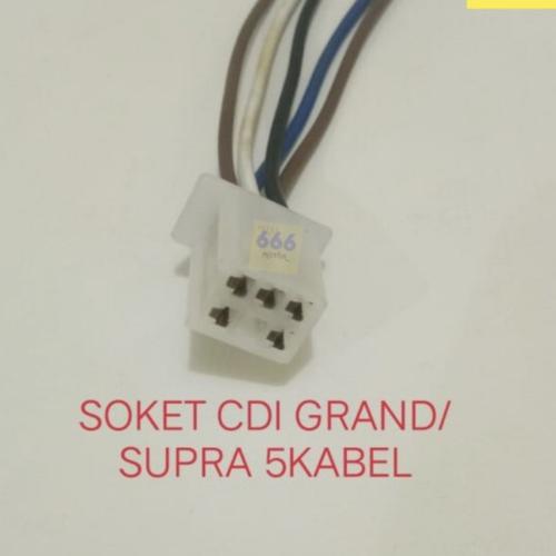Jual SOKET SOCKET CDI HONDA GRAND / SUPRA / FIT KABEL 5 GOOD QUALITY ...