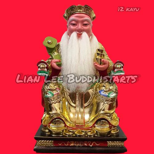 Jual patung dewa rejeki hok tek cen sing kayu 12 inch - Jakarta Utara ...