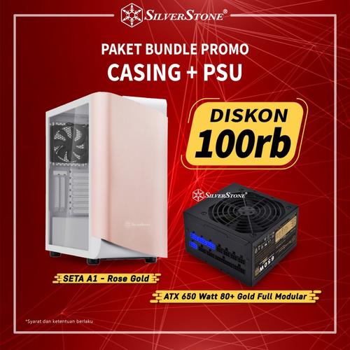Jual CASING SILVERSTONE SETA A1 ALUMUNIUM ATX GAMING PC CASE-Rose Gold ...